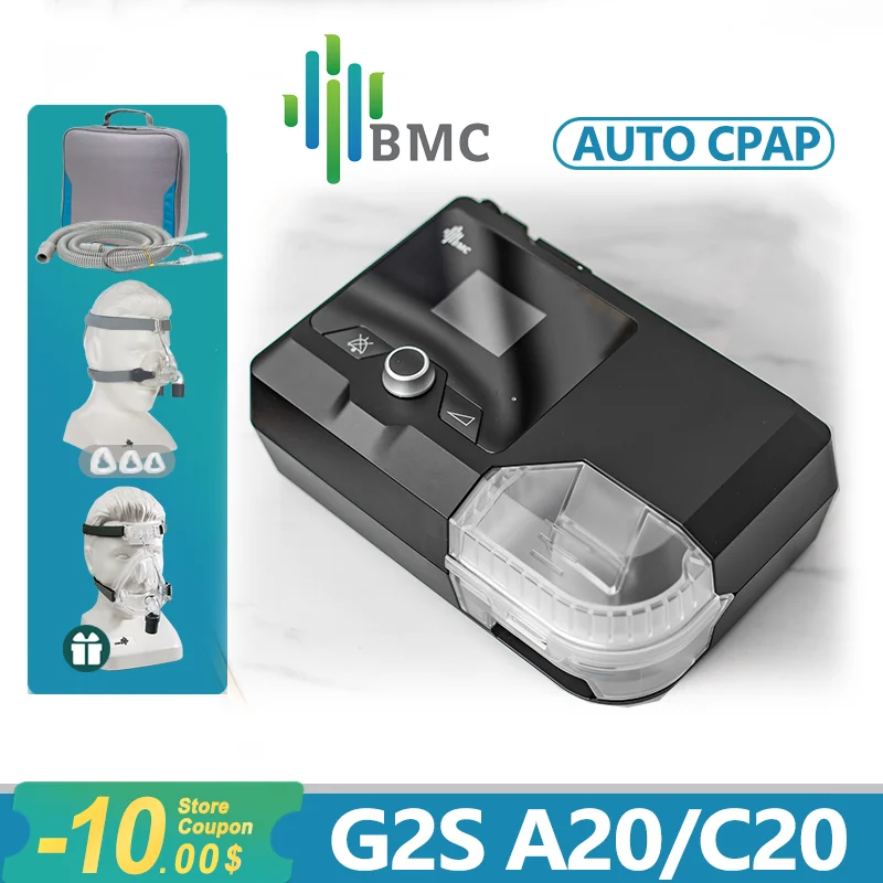 BMC CPAP 자동 CPAP 기계 G2S C20/A20 가정용 의료 장비, NM4 마스크 및 가습기가 있는 수면 코골이 및 무호흡 용|CPAP| - AliExpress