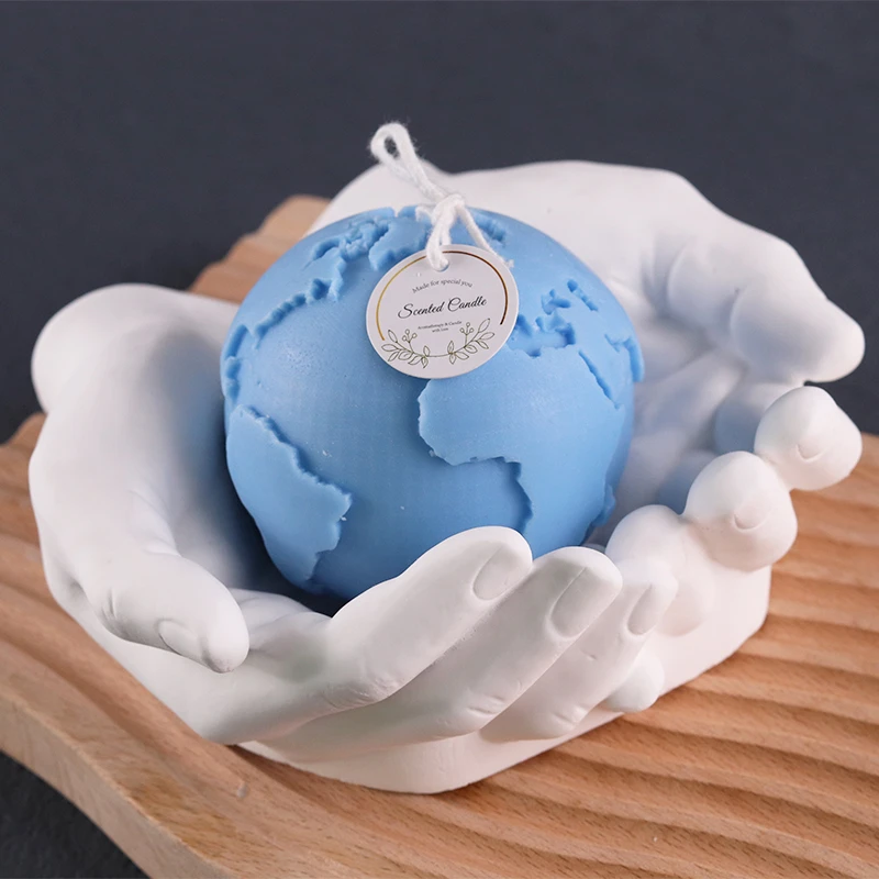 3D Earth Shape Silicone Candle Mold DIY Creative Space Candle Making ...