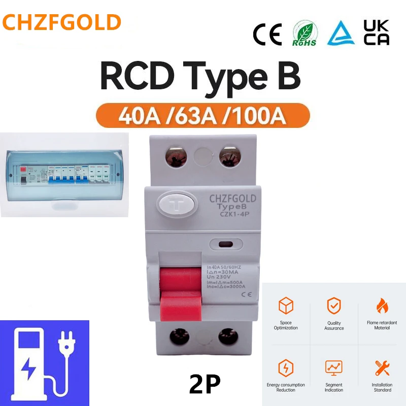 Rccb-tipo-B-CHZFGOLD-2P-30mA-100MA-300MA-40a-63a-230V-400V-Rccb-precio ...