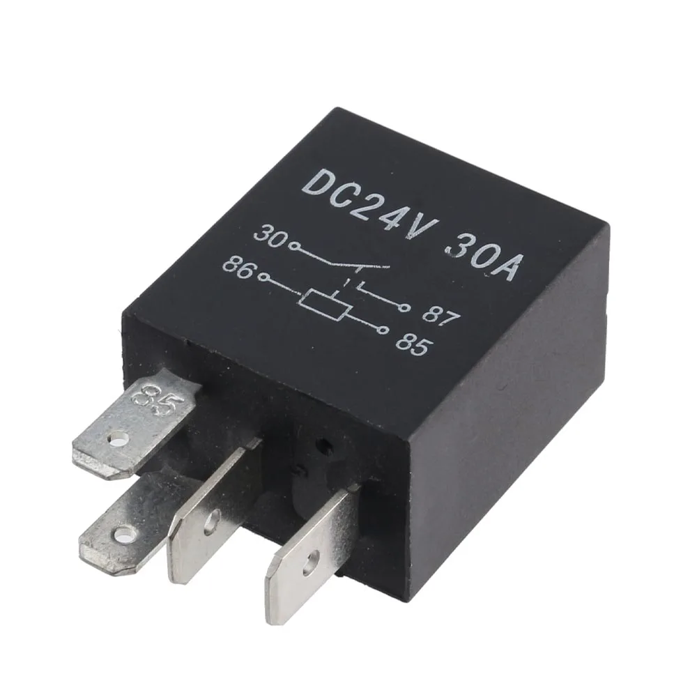 Auto Car Relay DC 24V 30A 4 Pin Normally Open Contact Form for ...