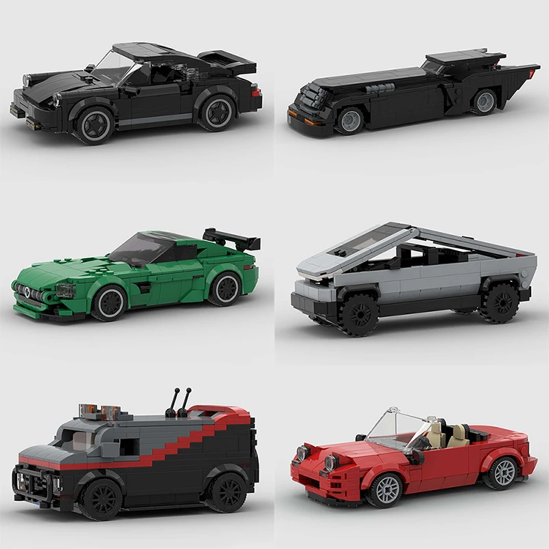MOC Car Speed R34 488 Pickup R32 Racing Vehicle Model Building Block ...