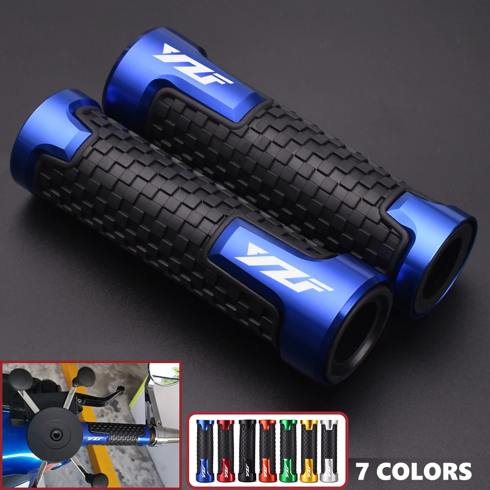 Motorcycle Handlebar Grips Comfort CNC aluminum Rubber Hand Thruster ...