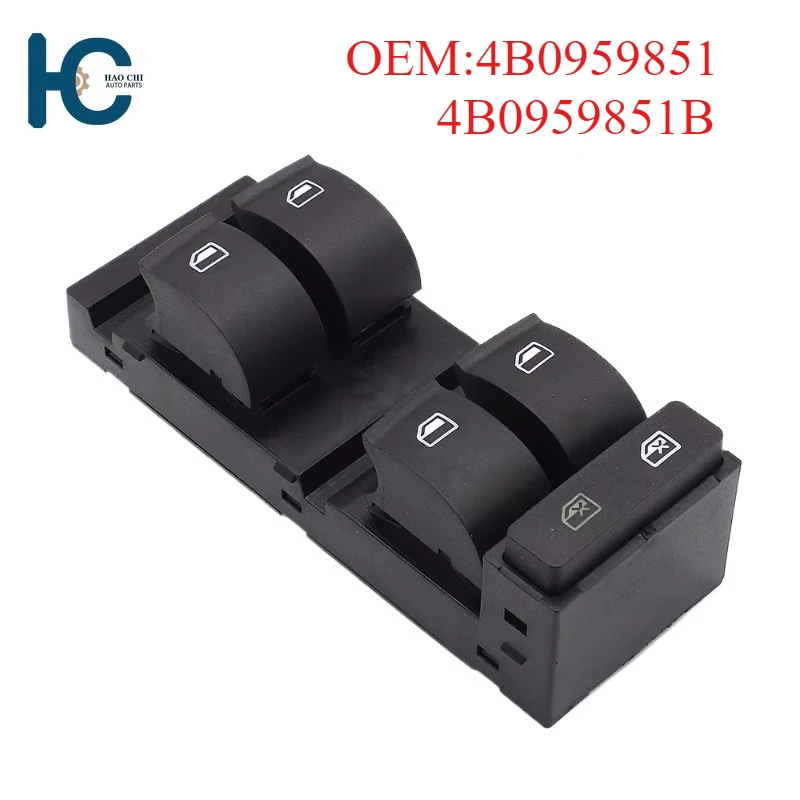 4B0959851 Power Window Switch for VW Audi A3 A6 C5 RS6 S6 Allroad 1998 ...