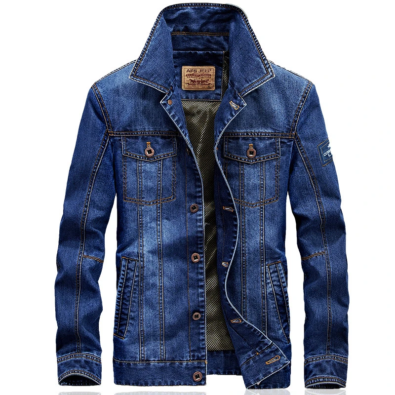 Men Spring Autumn Denim Jacket Thick High Quality Jackets Coat Men's ...