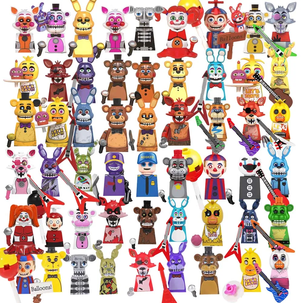 WM6170-WM6097-KF6160-FNAF-Brick-Freddy-Bonnie-Foxy-Chica-Fazbear-Bear ...