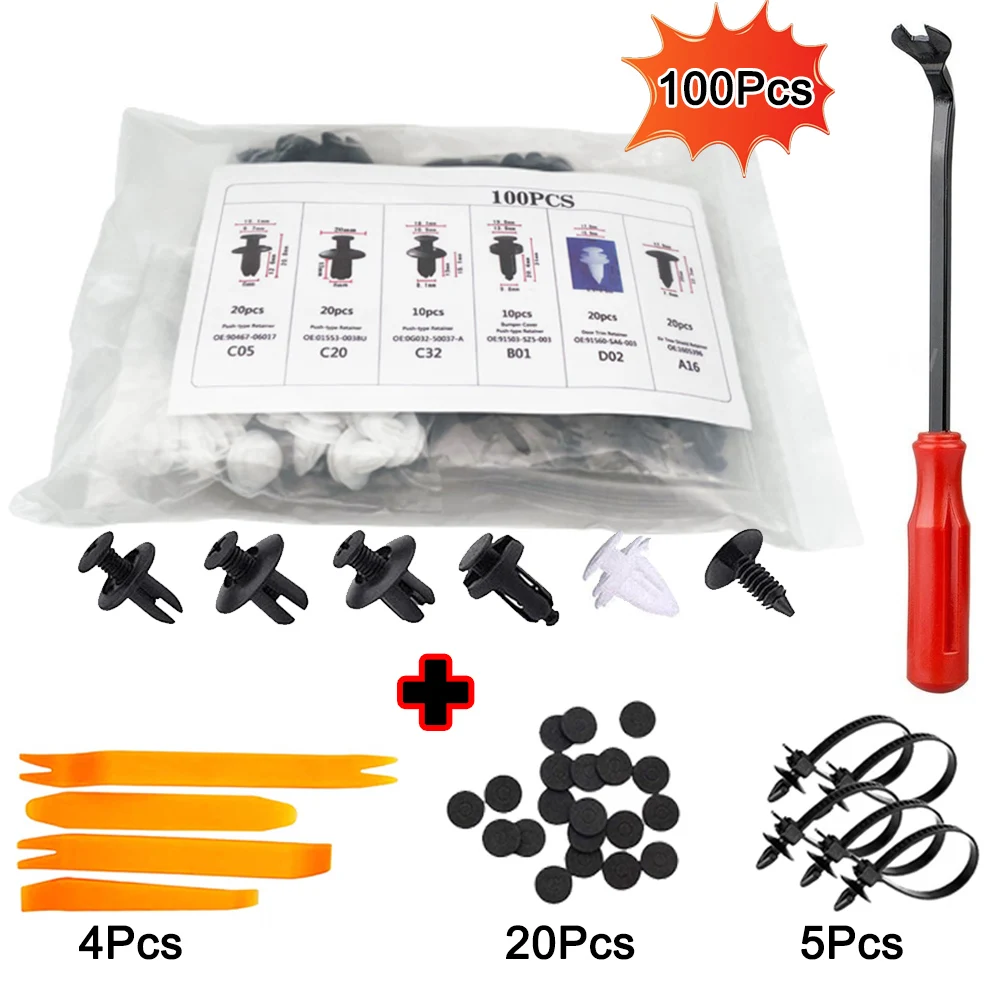 Car-Plastic-Retainer-Clips-Set-Fender-Push-Pin-Rivet-Door-Trim-Panel ...