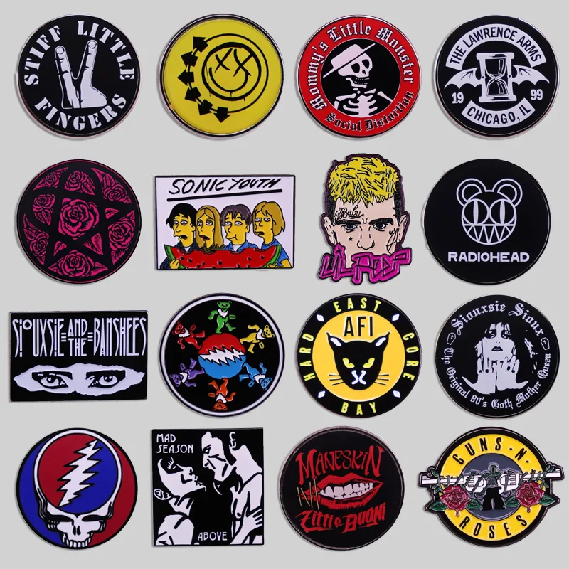 Pin-de-esmalte-de-banda-de-Rock-de-alta-calidad-insignia-de-Metal-Pin ...