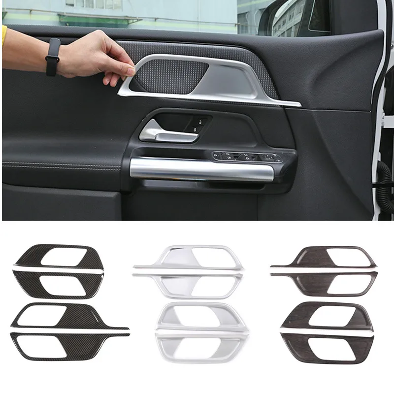 4pcs-Set-Car-Door-Inner-Handle-Panel-Frame-Stickers-For-Mercedes-Benz-B ...