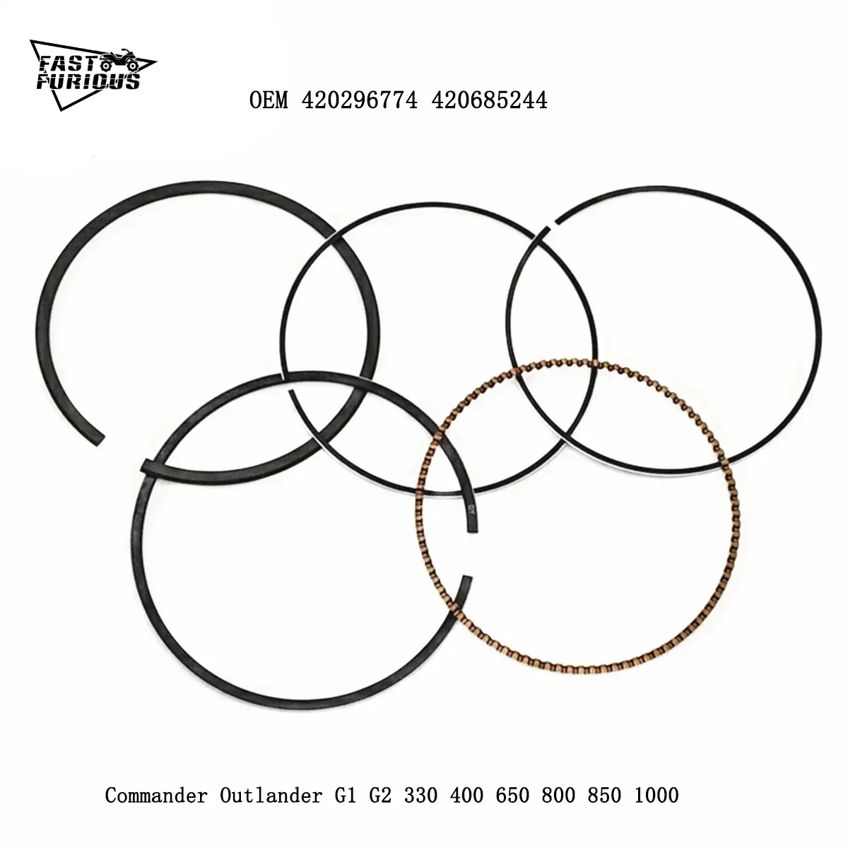 Piston Ring Set for BRP 420296774 420685244 Commander Outlander G1 G2 ...