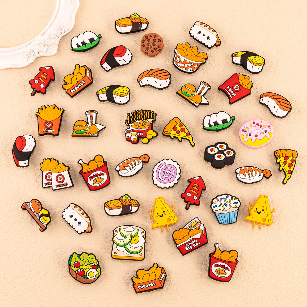 1-9-12pcs-Cute-Food-Shoe-Charms-for-Sandals-Accessories-Sushi-Fried ...