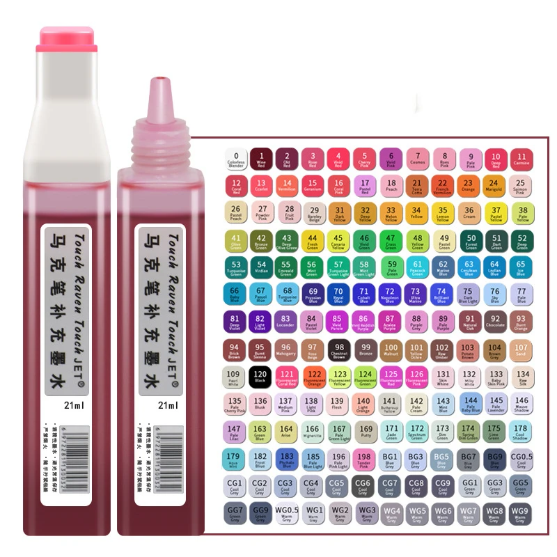 TouchRaven-Marker-Refill-Universal-Alcohol-Oily-Single-Touch-Marker-Ink ...