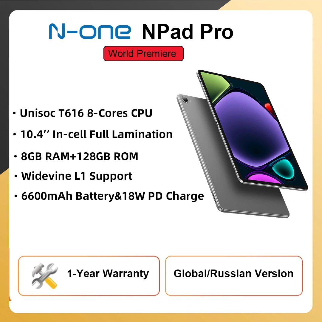 【World Premiere】 N one NPad Pro Tablet 10.4 ''2000X1200 FHD UNISOC T616 8GB 128GB Android 12 ...