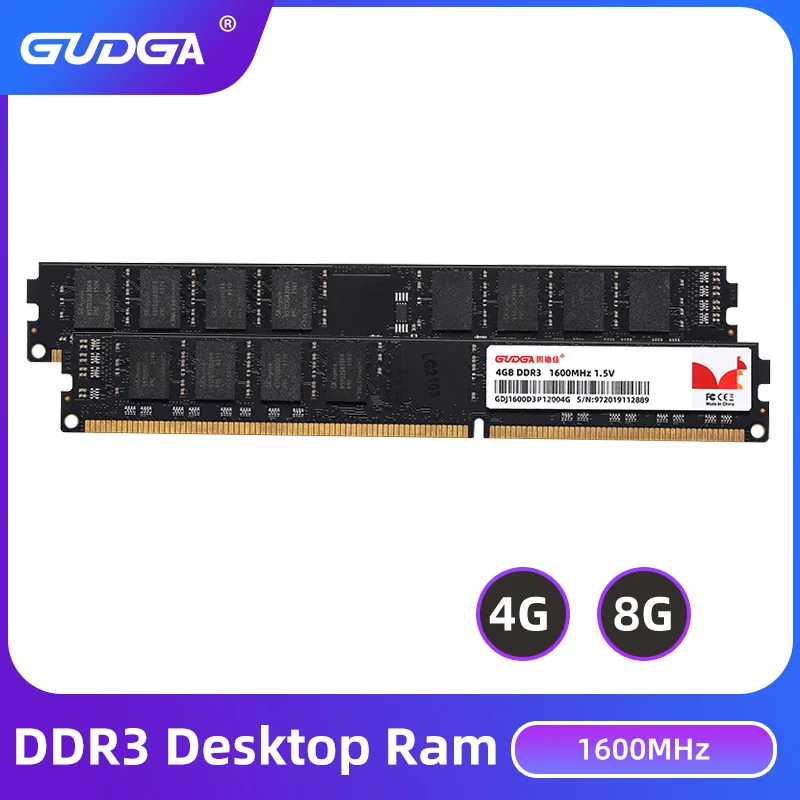 GUDGA-DDR3-4GB-8GB-RAM-Desktop-Memory-Ram-1600-Mhz-1-5V-240Pin-For ...