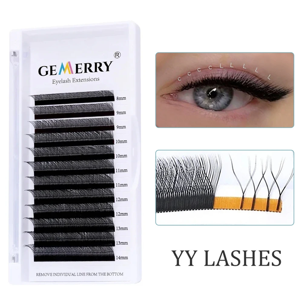 GEMERRY-YY-Eyelash-Extensions-D-Curl-0-07mm-8-14mm-Mix-Tray-Easy ...