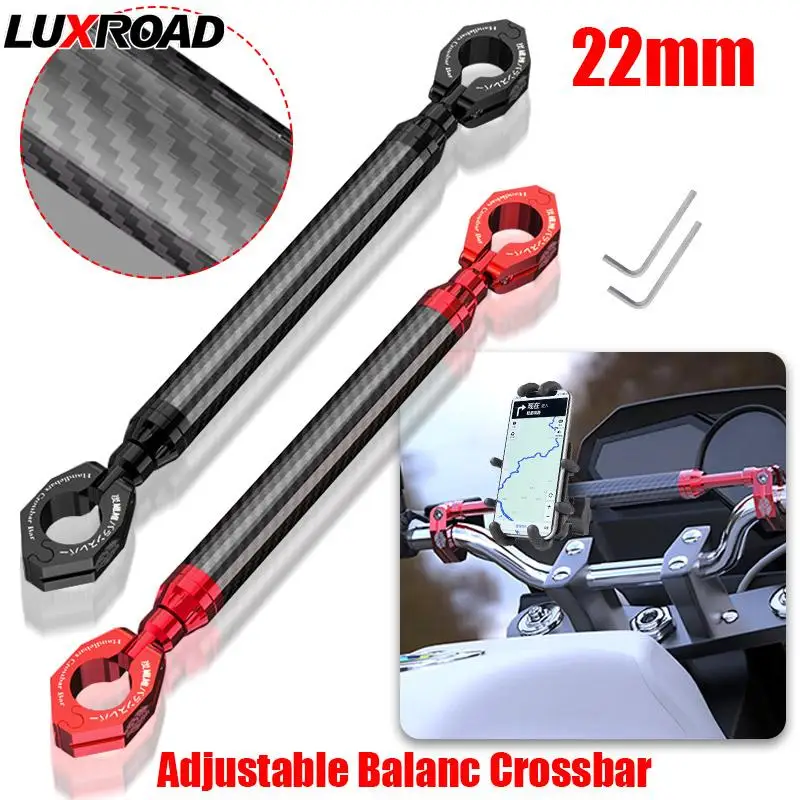 7-8-22mm-Motorcycle-Balance-Bar-Reinforcement-Rod-Crossbar-Carbon-Fiber ...