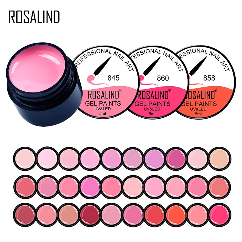 ROSALIND-5ml-Painting-Nail-Gel-Nail-Red-Colors-Great-Coverage-Semi ...