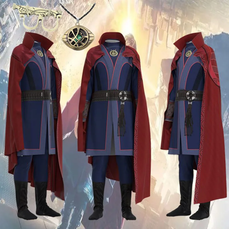 Disfraz de Doctor Strange para adultos y niños, collar, anillo, capa de ...