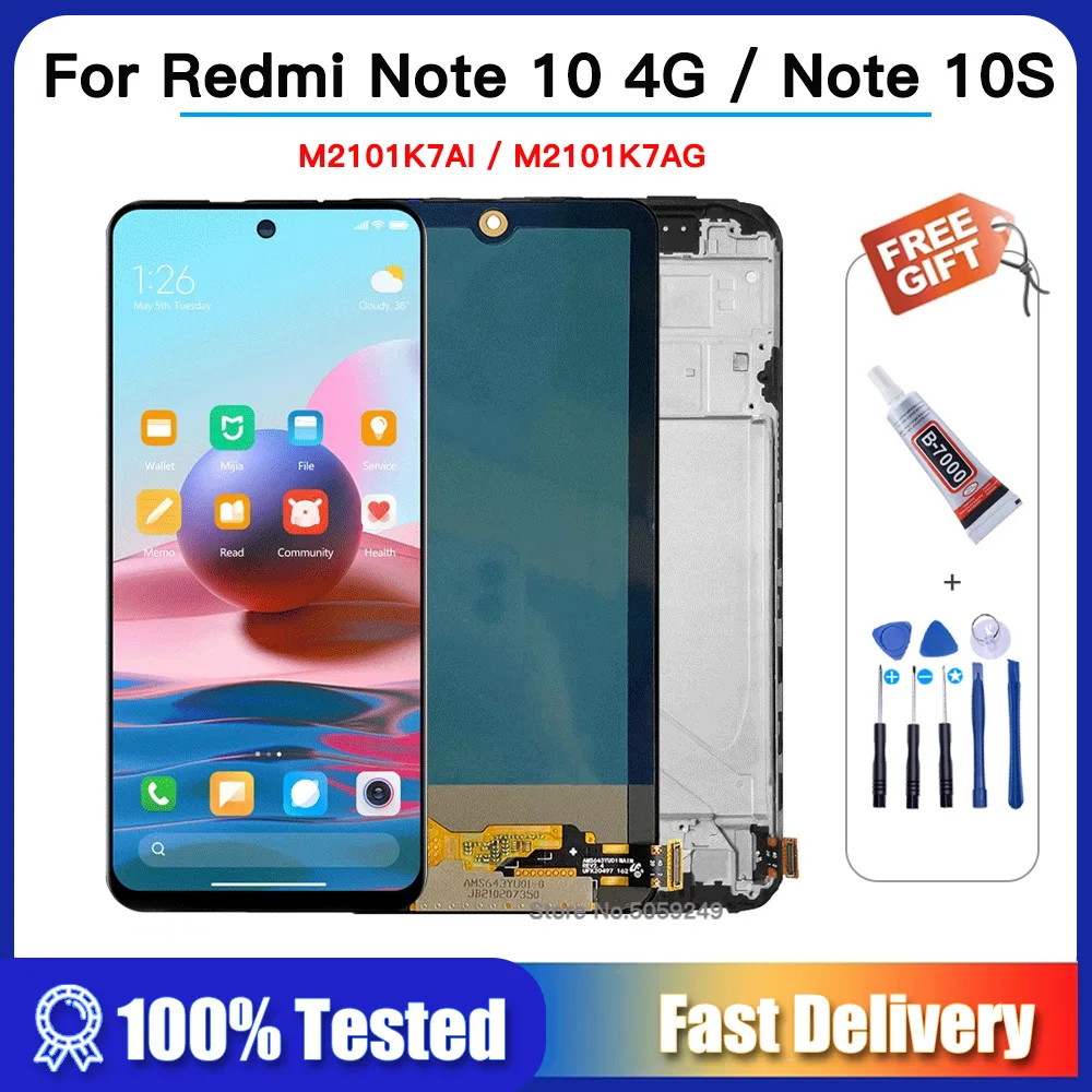 Pantalla-LCD-AMOLED-probada-para-Xiaomi-Redmi-Note-10S-montaje-de ...