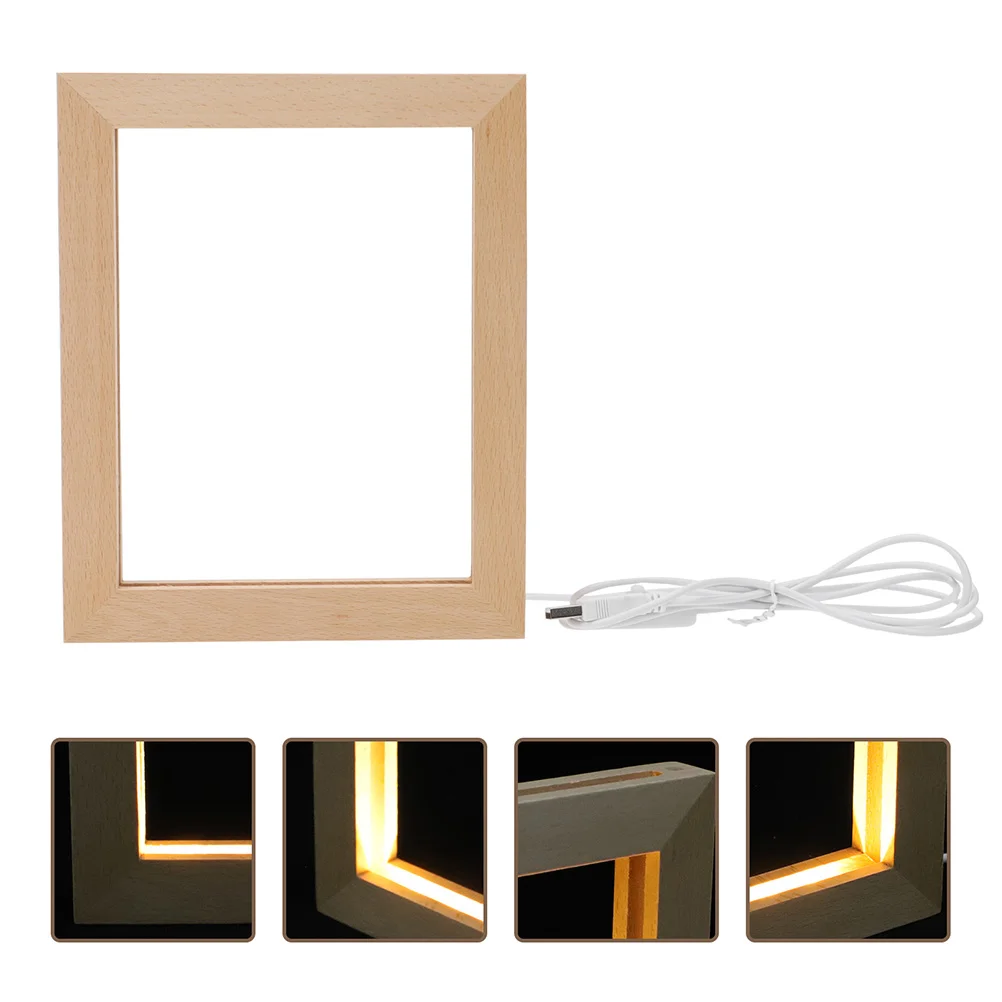 Glowing-Photo-Frame-Table-Vintage-Picture-Frames-Luminous-Holder-for ...