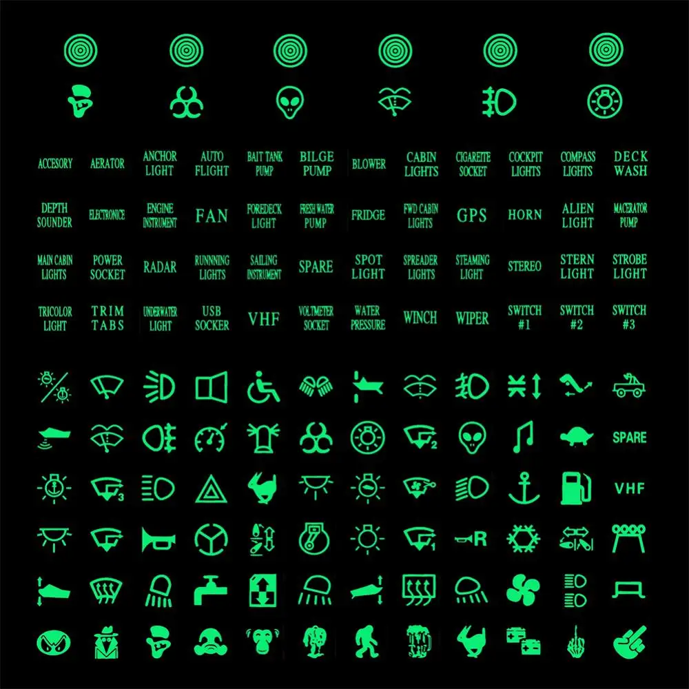 High-Quality-Luminous-Car-Sticker-Instrument-Panel-Buttons-Stickers-PVC ...