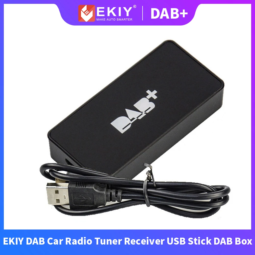 EKIY DAB 튜너 수신기 USB 동글 DAB 박스, 안드로이드 DVD 안테나, 디지털 오디오 방송 FM 증폭기 부스터 ...