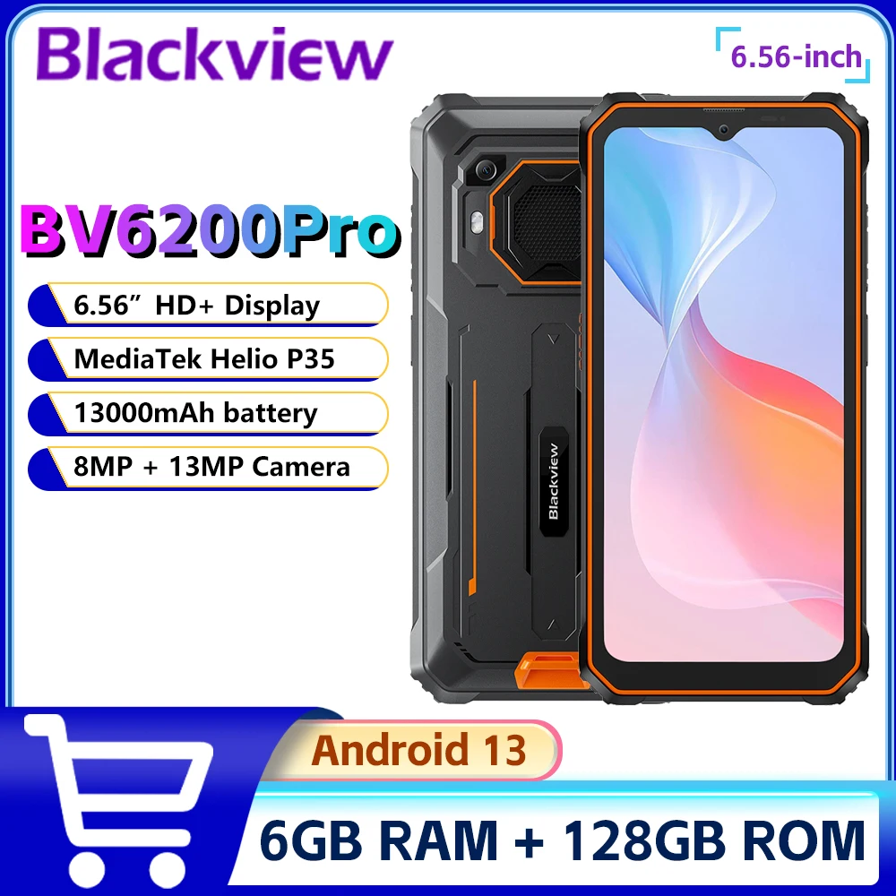Blackview-BV6200-Pro-Waterproof-Rugged-Phone-6-56-6GB-128GB-Smartphone ...