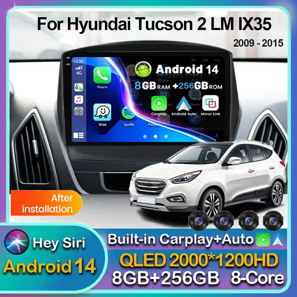 Android 14 Carplay Auto Car Radio For Hyundai Tucson 2 LM IX35 2009 ...