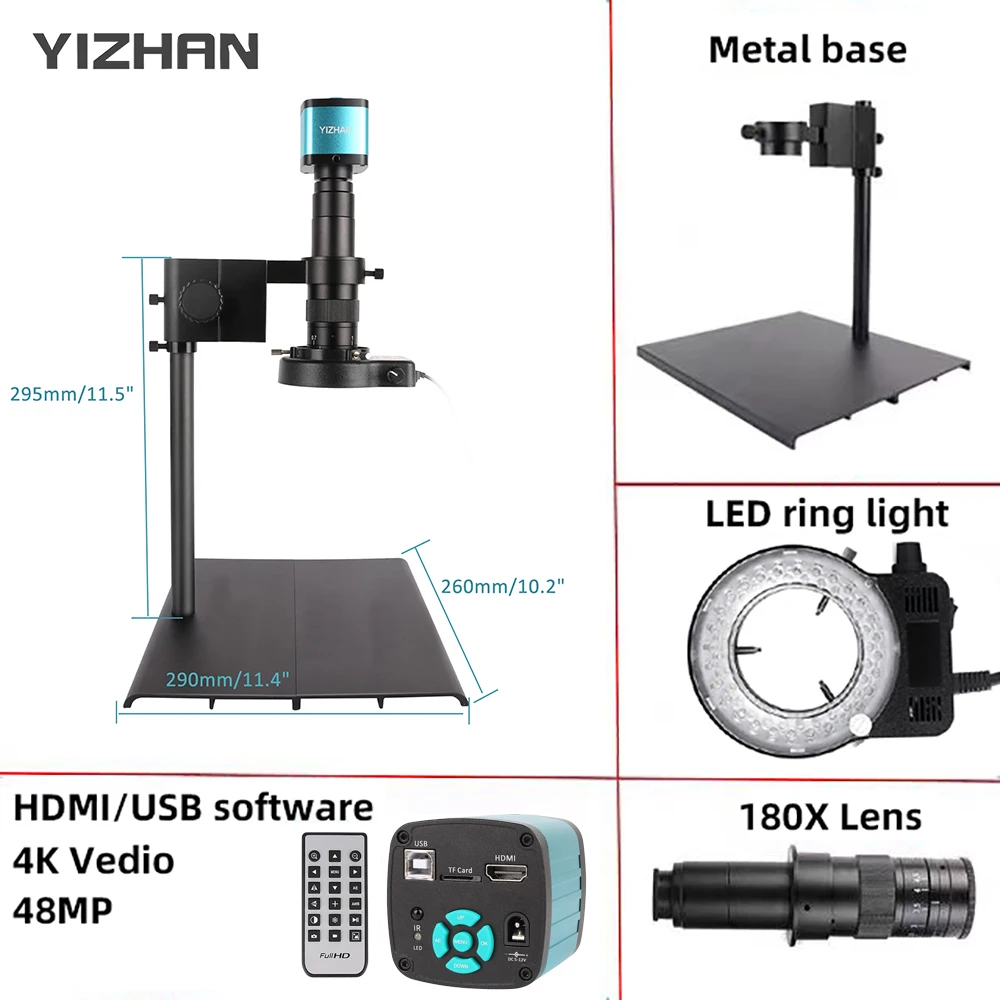 YIZHAN-4K-HDMI-USB-Electrical-Microscope-For-Soldering-Microscope-Set ...