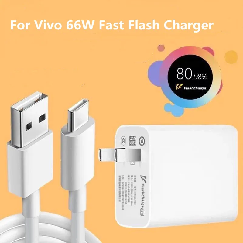 VIVO-Charger-Original-66W-US-EU-Flash-Charger-Power-Wall-Adapter-USB-C ...