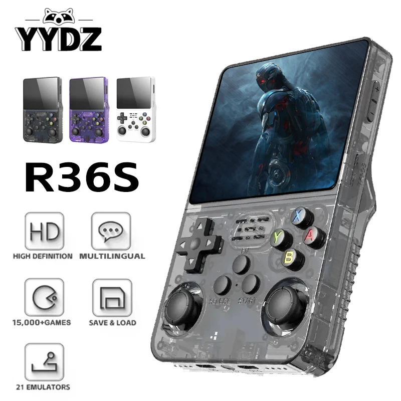 R36S retro handheld video game console 64GB game 3.5-inch IPS screen ...