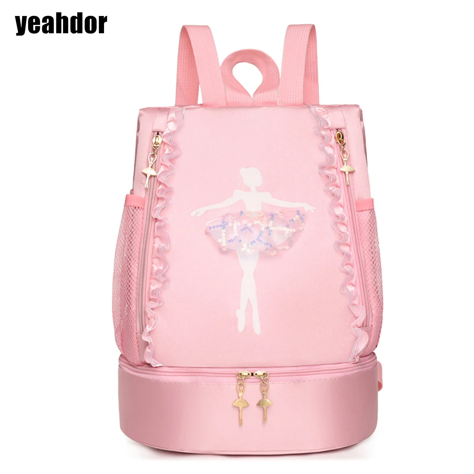 Kids-Girls-Ballet-Dance-Storage-Backpack-Latin-Ballet-Bag-Lace-Edge ...