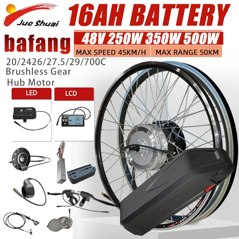 BAFANG-48V-500W-20-26-27-5-700C-Electric-Bike-Conversion-Kit-with-16AH ...