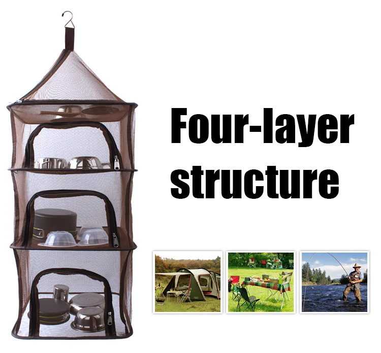 3 Layers Nylon Netting Collapsible Mesh Hanging Drying Net - NZshopsmart