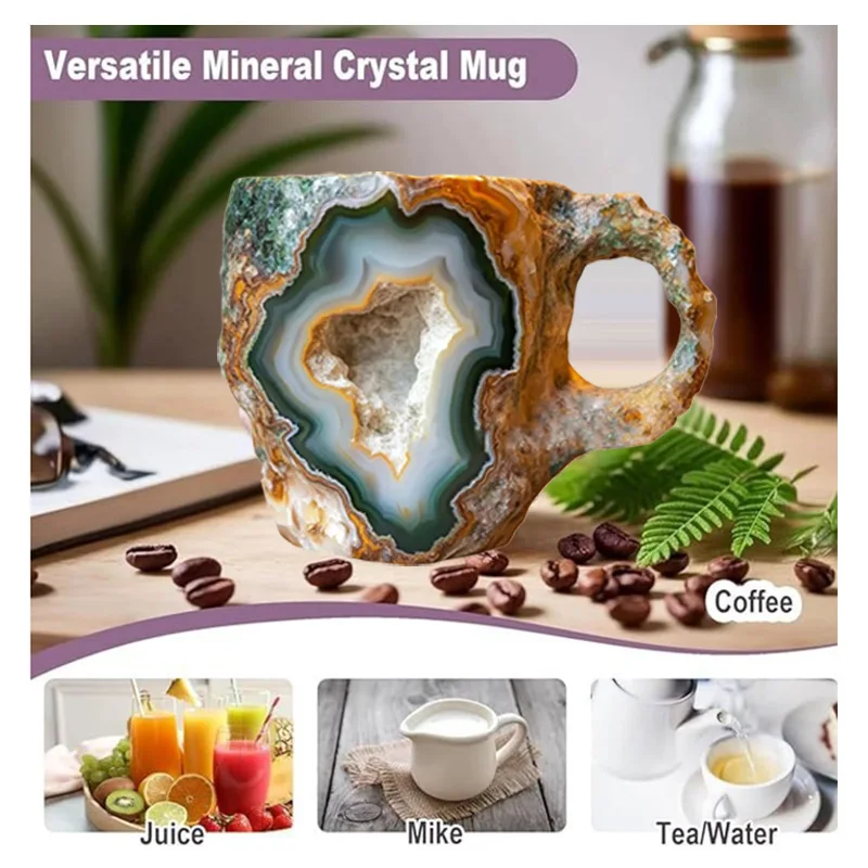 Resin Imitation Mineral Crystal Coffee Mug Unusual Tea Cup Personalized ...