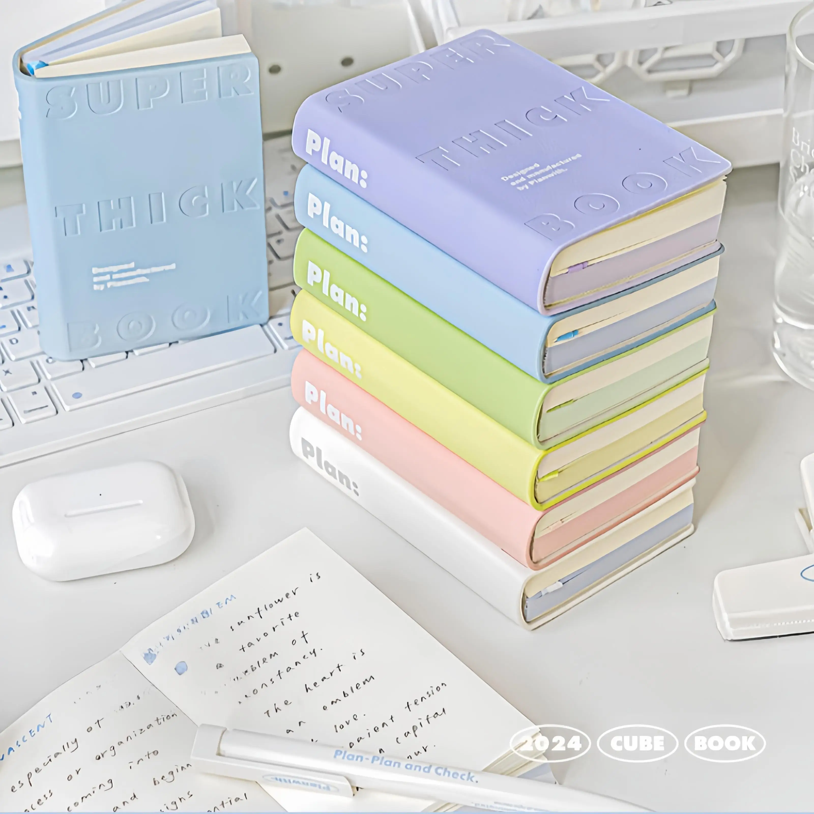 Premium-PU-Leather-Notebook-Stylish-Brick-Square-Design-Dual-Paper ...