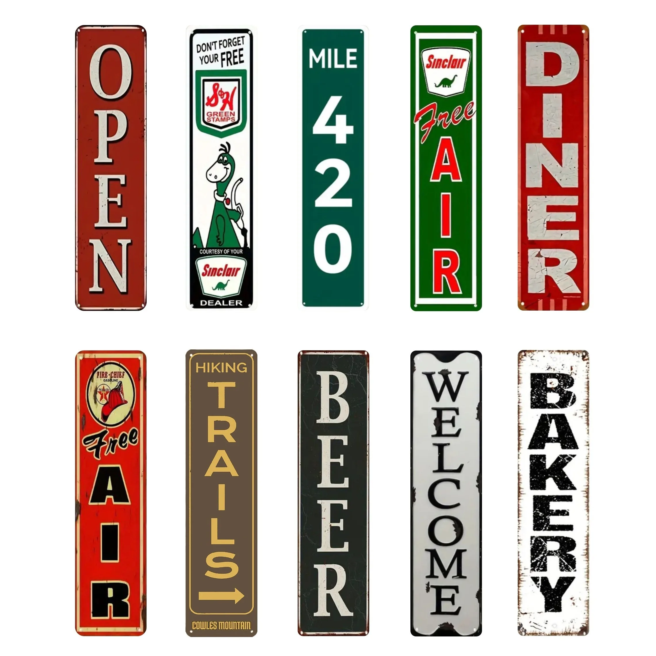 Artistic Retro Metal Tin Sign Vintage Antique Plaque for Man Cave ...