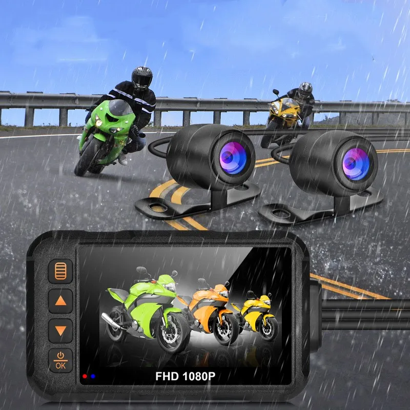 Waterproof-Motorcycle-DVR-Front-and-Rear-Camera-3-Inch-Motorcycle ...