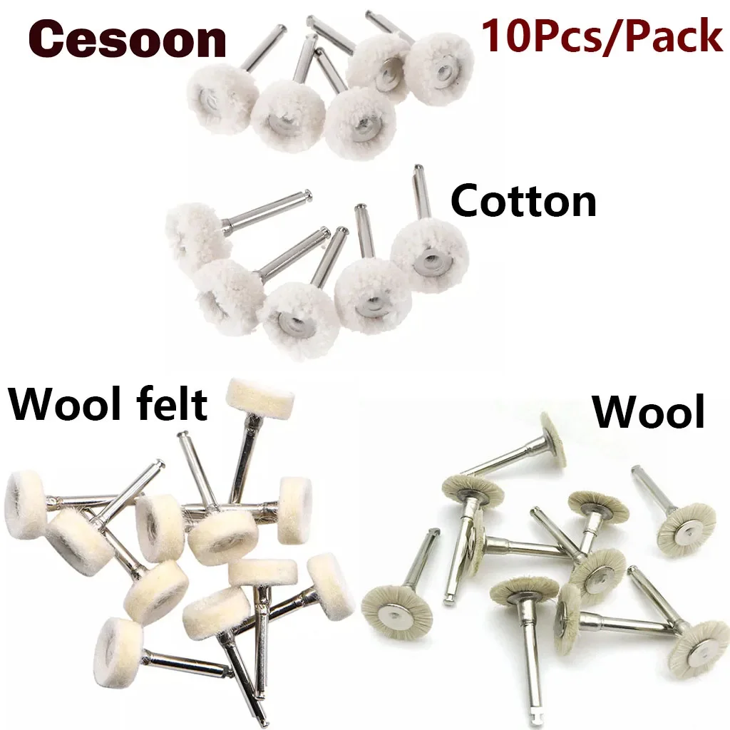 10Pcs-Pack-Dental-Wool-Polishing-Cotton-Polishing-Wheel-Felt-Polisher ...