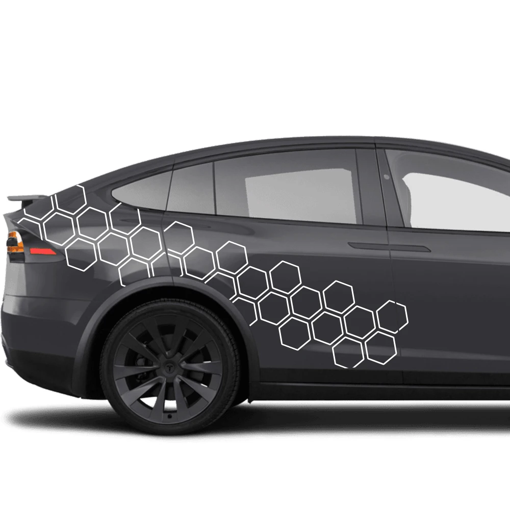 Creative Honeycomb Open Styling Sticker For Tesla Model 3 2016-2024 ...