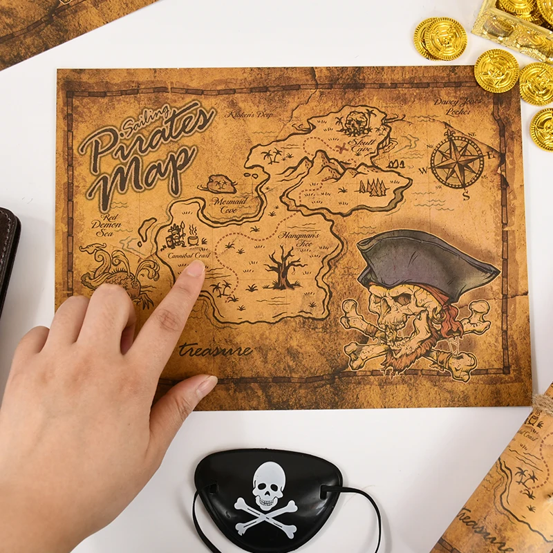 Pirate-Adventure-Treasure-Map-Kids-Pirate-Theme-Birthday-Party-Supplies ...