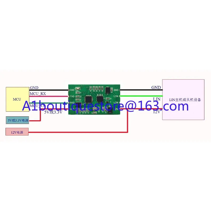 UART to LIN bus module (with serial communication protocol ...