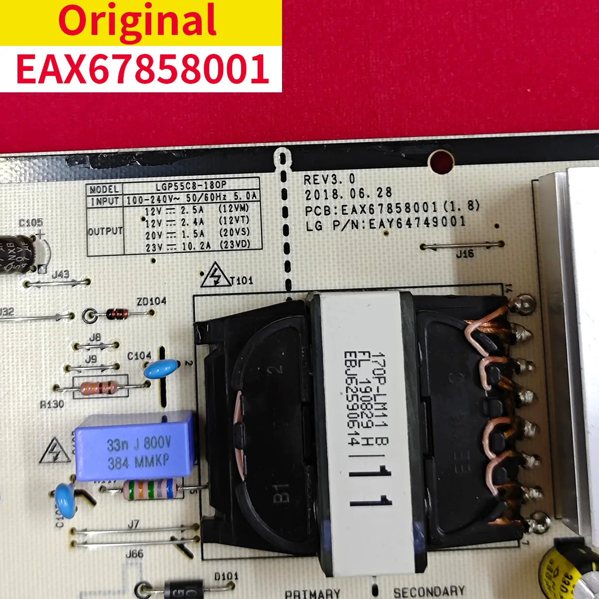 for LG55C8-180P EAX67858001 EAY64749001 power supply board - AliExpress 39