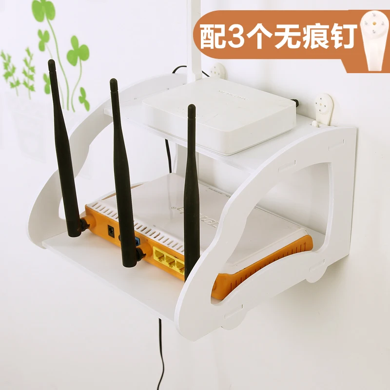 Wifi-router-storage-rack-2-layer-living-room-wall-hanging-TV-set-top ...