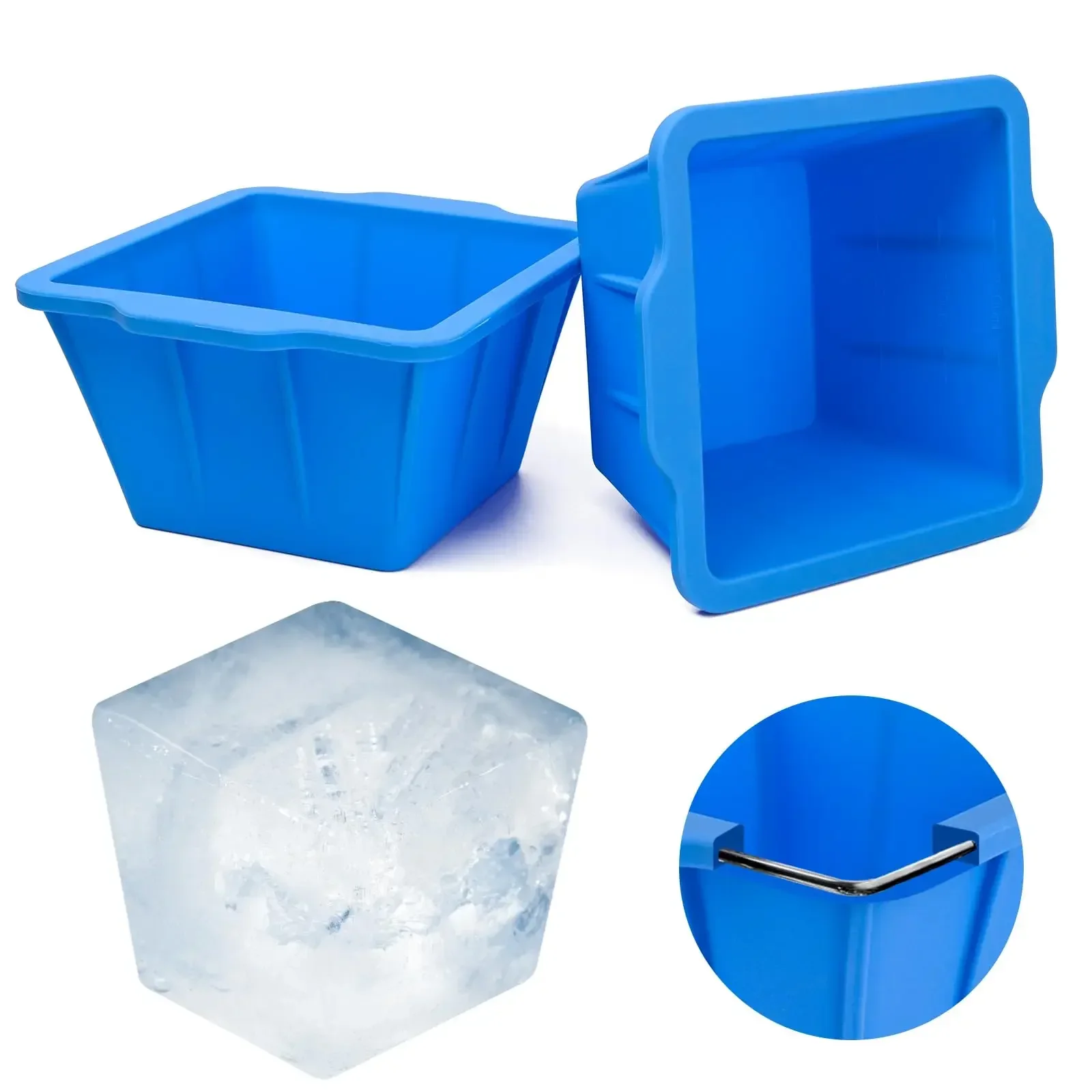 Extra-Large-Silicone-bathtub-ice-cube-tray-mold-Block-Reusable-Chilled ...