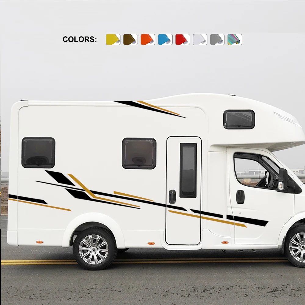6Pcs-Motorhome-Stripes-Vinyl-Stickers-For-Camper-Van-Horsebox-Caravan ...