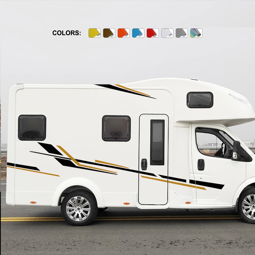 6pcs Motorhome Stripes Vinyl Stickers For Camper Van Horsebox Caravan ...