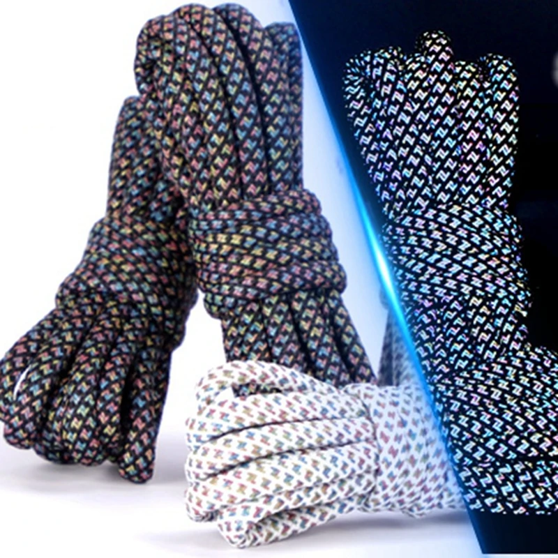 1-Pair-NEW-Reflective-Sports-Shoelace-Round-Rope-Rhoelace-Rtrong-Light ...