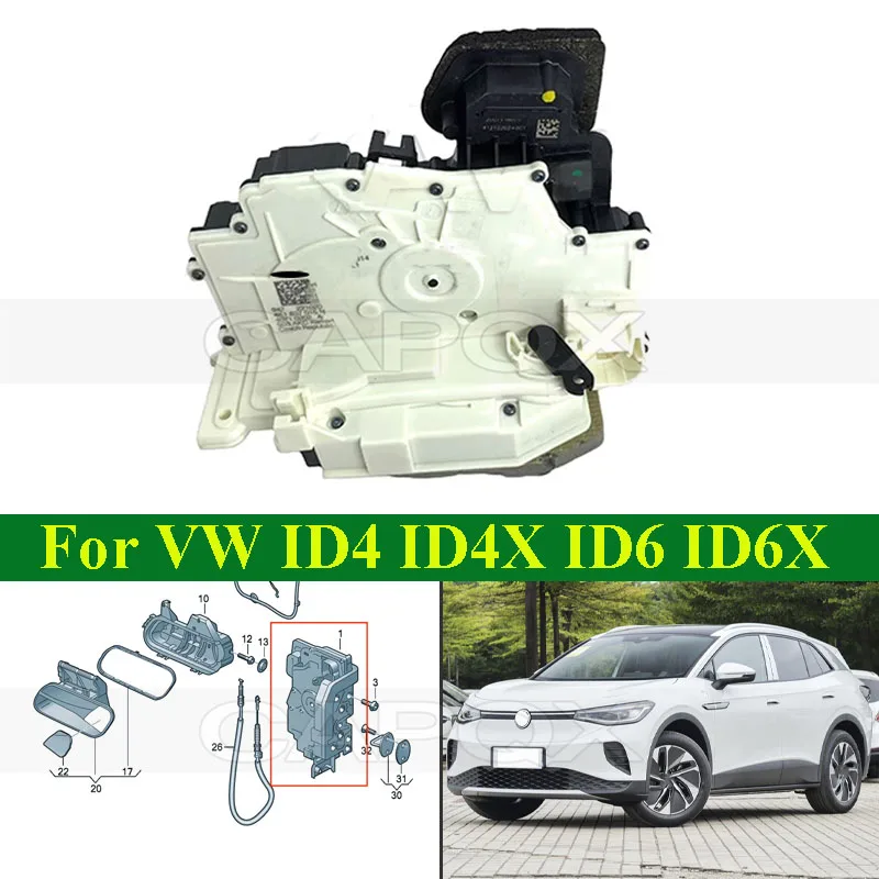 CAPQX Car Door Lock Latch Mechanism Actuator For VW ID4 ID.4X ID6 ID.6X ...
