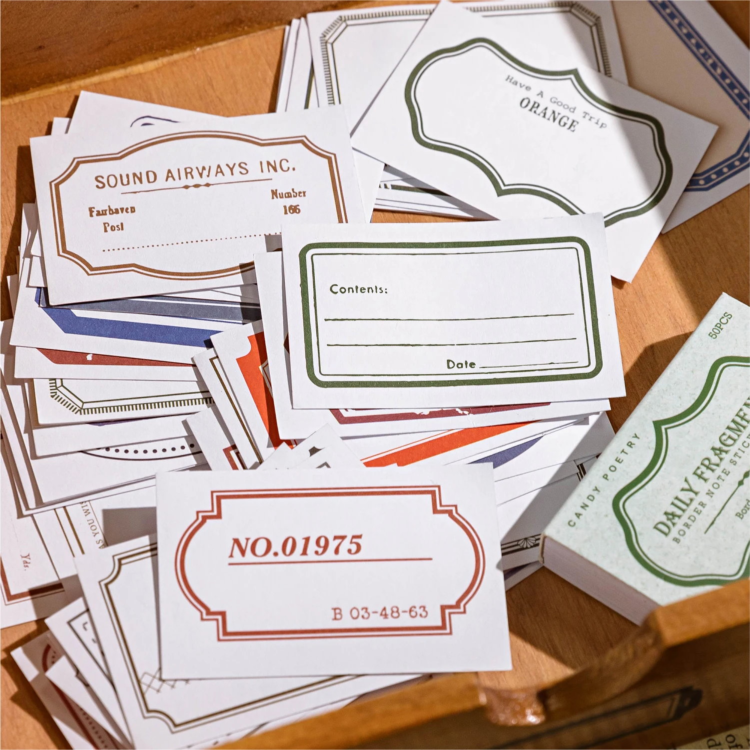 Vintage-Paper-Stickers-Material-DIY-Scrapbooking-Labels-Decorativo ...