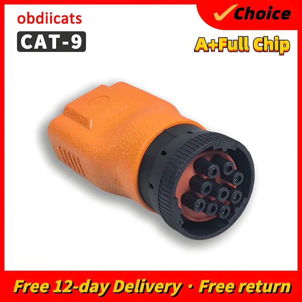 For CAT Heavy Truck 9PIN Connector Cable Car Diagnostic Tools Connector ...